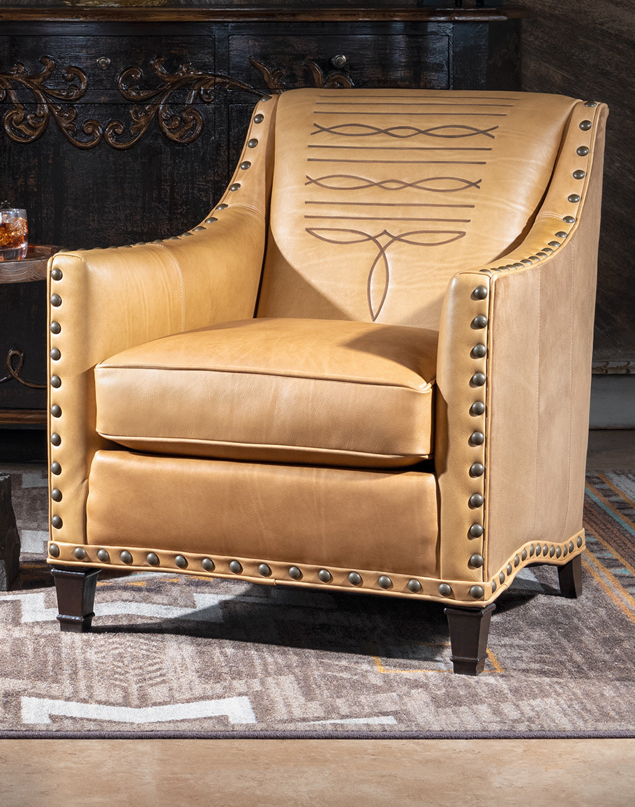 Amarillo Boot Stitch Chair | Leather | Western | Casa de Myers ...